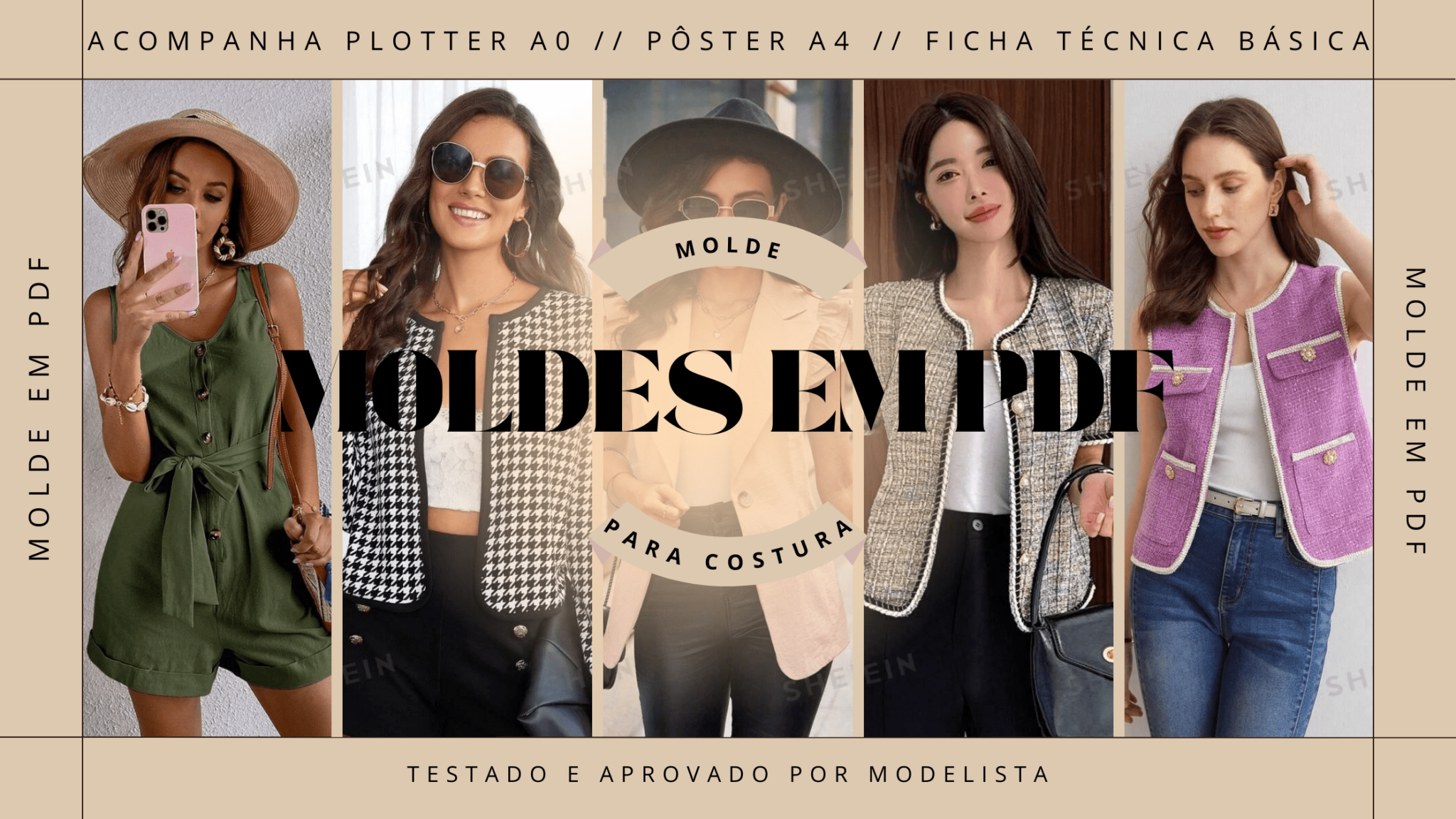 Catálogo Moldes PDF Vestidos: Encontre Seu Modelo CM01