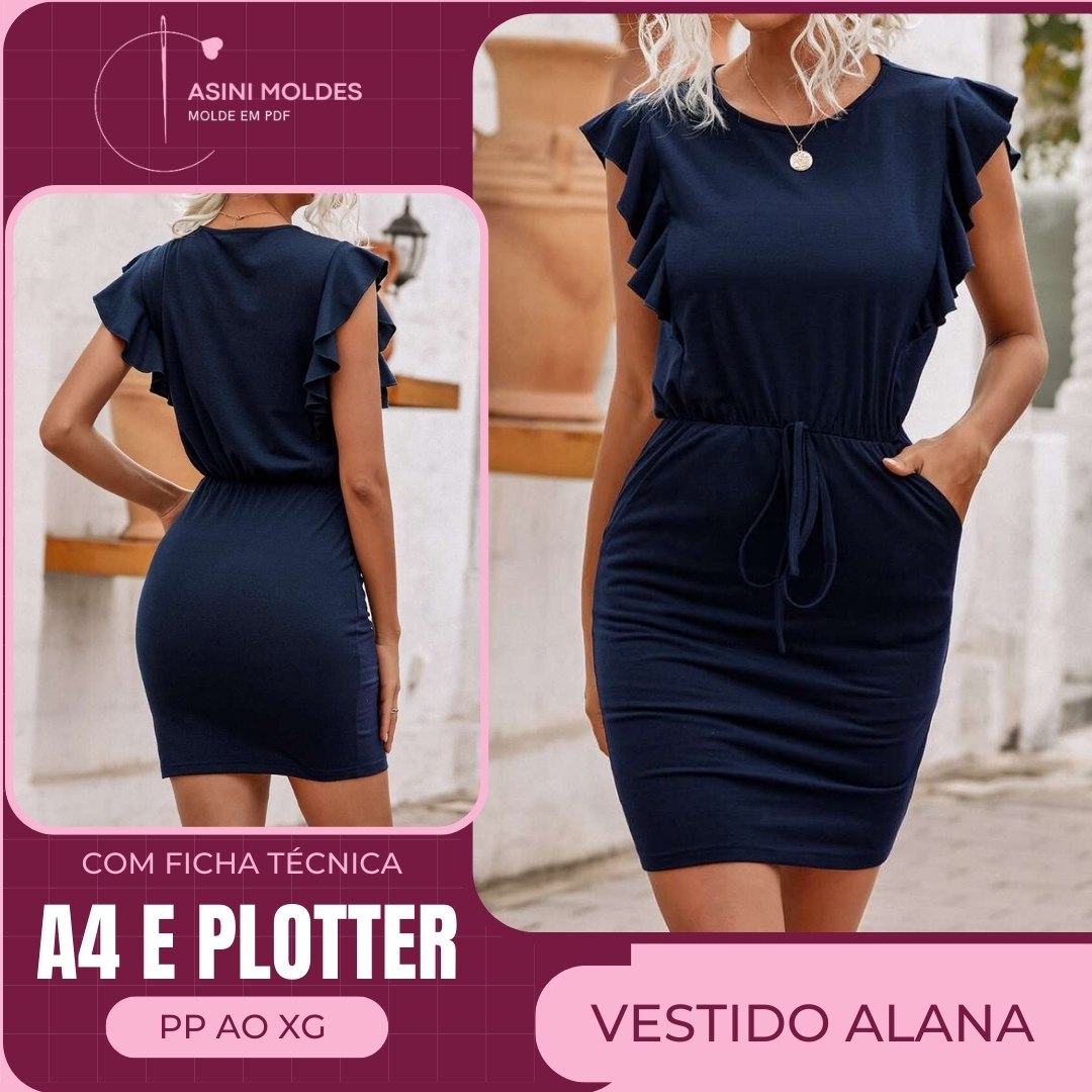 Catálogo Moldes PDF Vestidos: Encontre Seu Modelo CM01